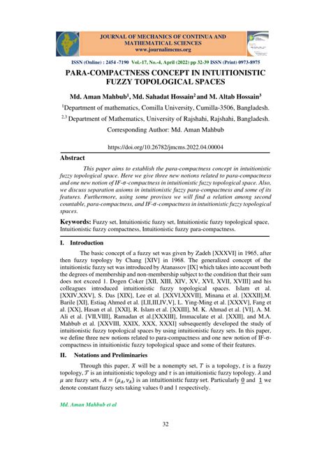 Pdf On Some Kinds Of Compactness In Intuitionistic Fuzzy Topological Spaces