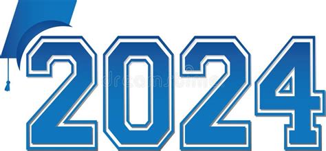 Class Of 2024 Black Background Stock Illustration Illustration Of