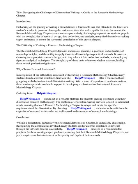 Dissertation Research Methodology Chapter Example Pdf Methodology