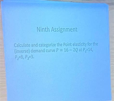 Solved Ninth Assignment Calculate And Categorize The Point