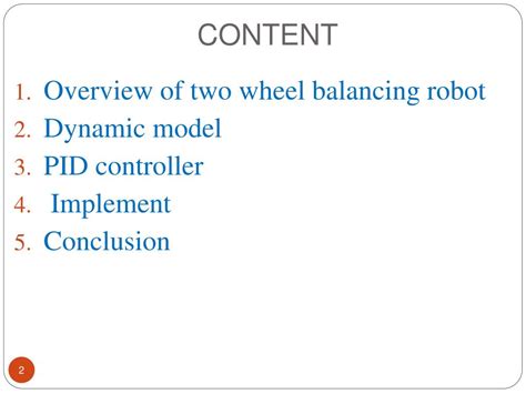 Ppt Two Wheels Self Balancing Robot Powerpoint Presentation Free