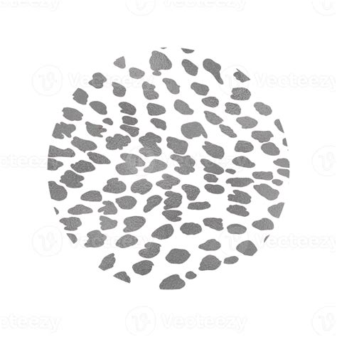 Silver Cheetah Pattern Circle Background 14968005 Png