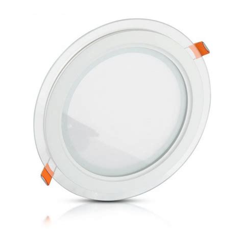 18w Led Panel Downlight Glass Round 3000k