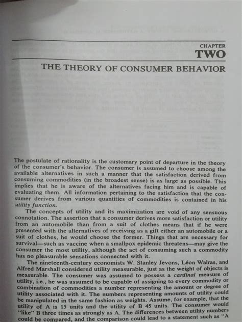 Theory Of Consumer Behavior Unit 2 3 Pdf