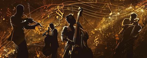 Classic Jazz Music Background With A Rich Dark Color Palette And
