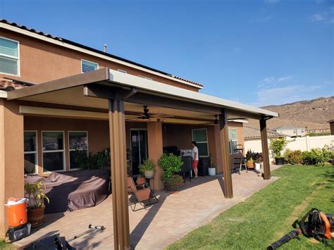 Our Patio Cover Installation Work Rain Drop Gutters And Patios