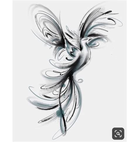 Phoenix Feather Tattoo Design