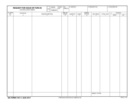 Da Form 3161 1 Fillable Army Pubs 3161 1 Pdf Da Forms 2024