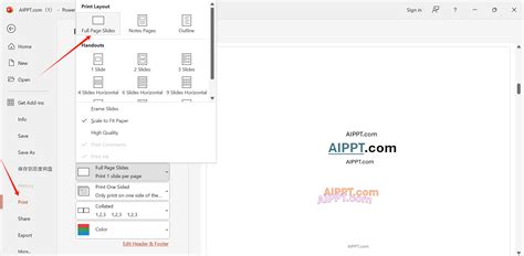how to print powerpoint slides without notes