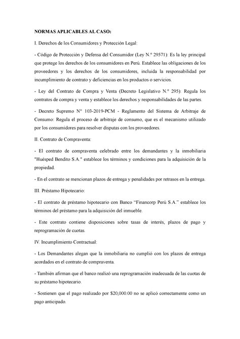 Normas Aplicables AL CASO Indecopi NORMAS APLICABLES AL CASO I