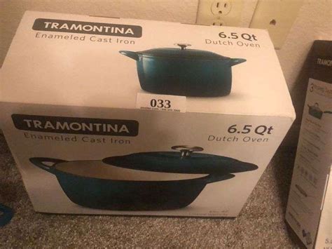 Tramontina 65 Qt Enameled Cast Iron Dutch Oven Assiter Auctioneers