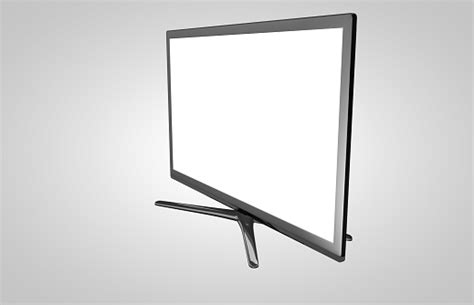 Led Tv가 개념을 조롱 하는 와이드 스크린 스마트 Tv의 3d 그림 평면 스크린에 대한 스톡 사진 및 기타 이미지 평면