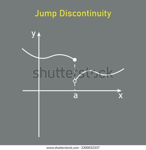 Types Discontinuity Function Jump Discontinuity Limits Stock Vector