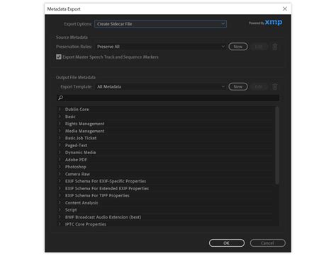 Export Settings Reference For Adobe Media Encoder