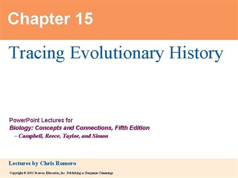 Chapter Tracing Evolutionary History Power Point Lectures