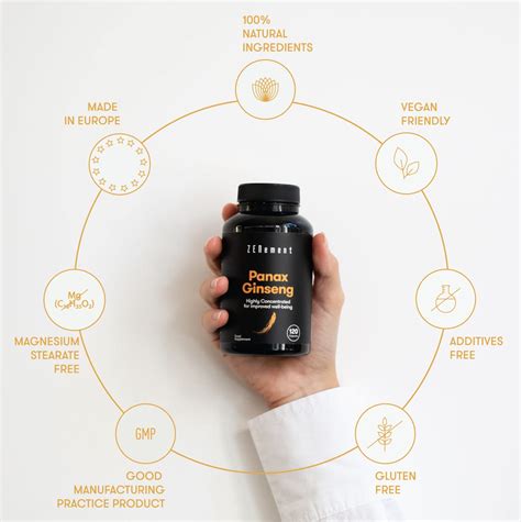 Panax Ginseng Highly Concentrated 2375mg 120 Capsules Improves