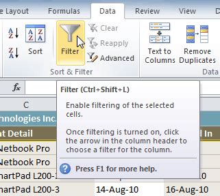 Excel Data Filter Advanced Command Info Technology Excel