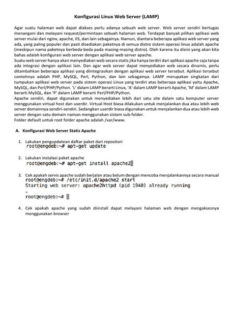 Konfigurasi Linux Web Server Lamp Pdf Pdf