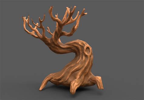stylized tree zbrush modeling and texturing behance