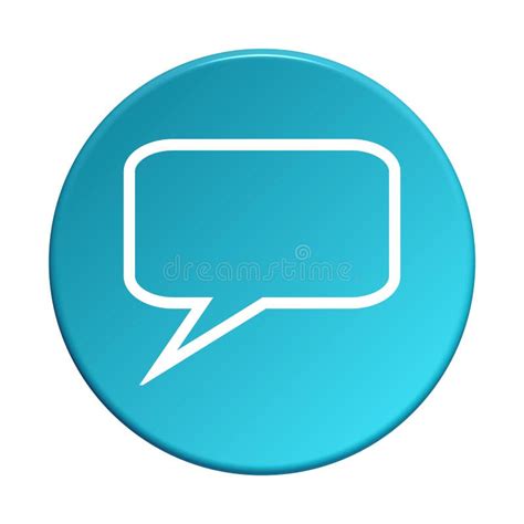 Speech Bubble Icon On Round Blue Button Stock Illustration Illustration Of Forum Chat 298172258