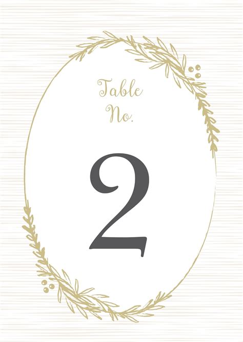 Free Printable Table Numbers