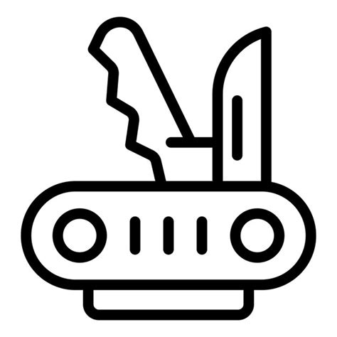 Premium Vector Scouting Knife Icon Outline Scouting Knife Vector Icon For Web Design Isolated