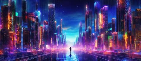 디지털 세계 메타버스 기술 Ai 생성 이미지