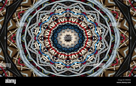 abstract cables electric wires symmetric pattern ornamental decorative