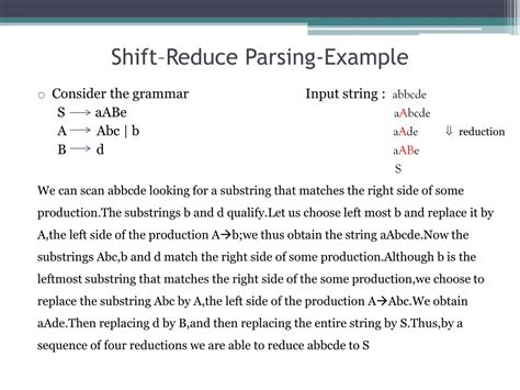 Ppt Bottom Up Parsing And Shift Reduce Parsing In Compiler Design Powerpoint Presentation Id