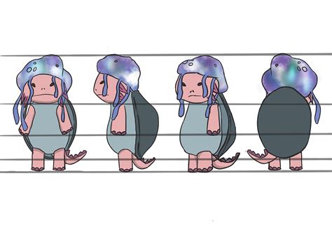 Turtle Axolotl Hybrid Character Design On Behance