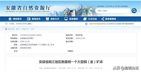 發大財了剛剛宣布宣州區查明一大型銅金礦 每日頭條