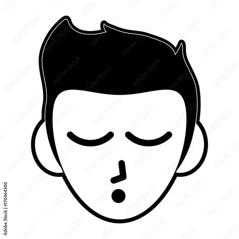Sleepy Face Clipart Black And White