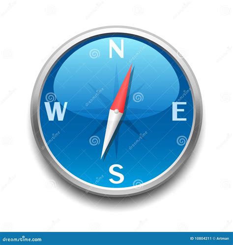 Vector Compass Icon Stock Vector Illustration Of Circle 10804211