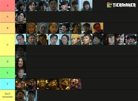 Squid Game All Characters Kinda Season 1 Tier List Community Rankings Tiermaker