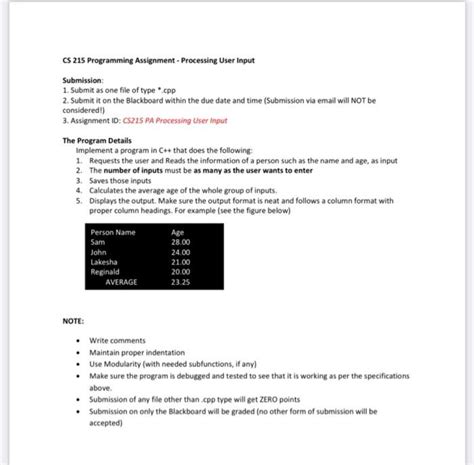 Solved Cs Programming Assignment Processing User Input Chegg