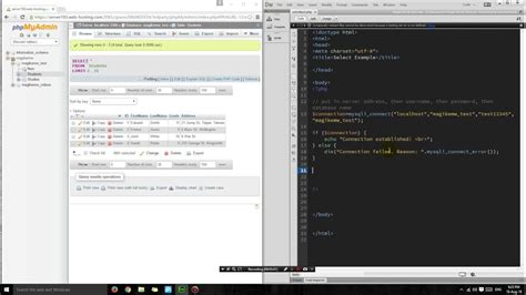Php Tutorial Display Information From A Mysql Database On A Webpage Youtube