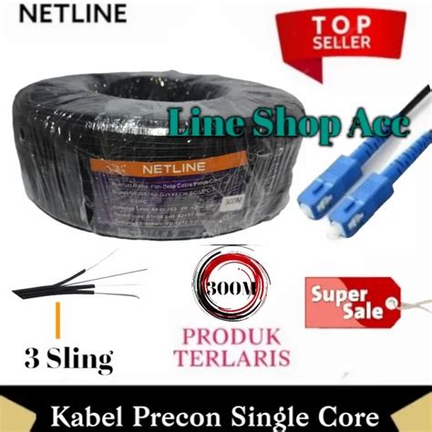 Kabel Fiber Optik 300 Meter Ftth Drop Cable Sc Sc Precon Fiber Optic