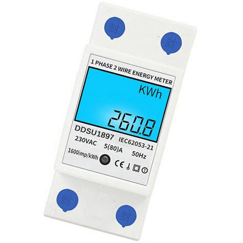 Digital Electric Energy Meter Single Phase Din Rail Electricity Meter