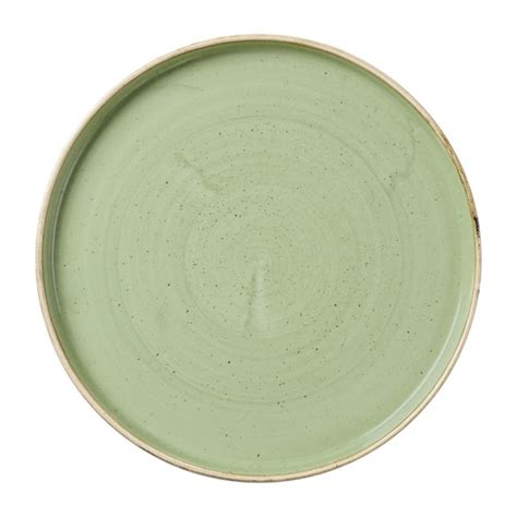 Churchill Stonecast Sage Green Walled Plates 260mm 6 Pack Dx016