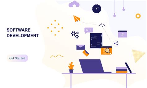 Landing Page Of Software Development Coding Process Concept Designer