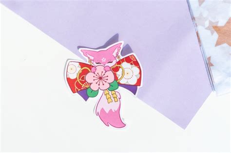 Genshin Yae Miko Fox Sticker Set Etsy