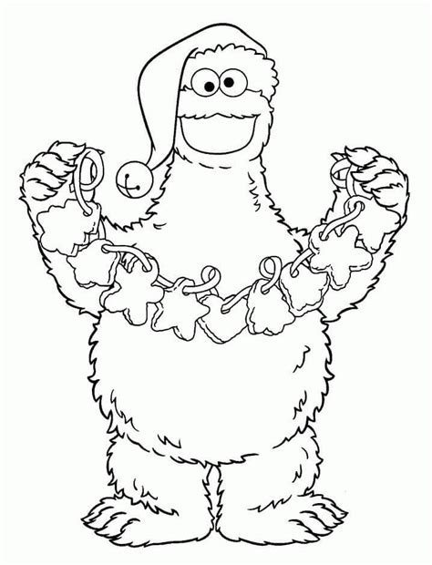 Monstruo De Las Galletas De Navidad Para Colorear Imprimir E Dibujar