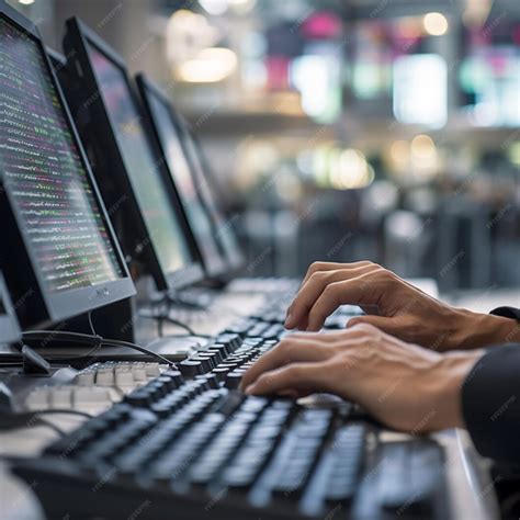 Premium Photo A Person Typing On A Keyboard With The Word Code On The Screen
