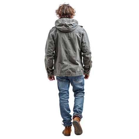 Premium Photo Young Man Casual Dressed Walking Isolated On White