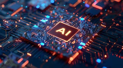 Artificial Intelligence Micro Chip Premium Ai Generated Image