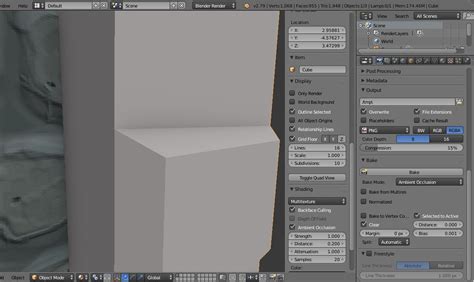 Blender Internal Render Engine Is There A Way To Bake Ambient Occlusion Map As Strong As In
