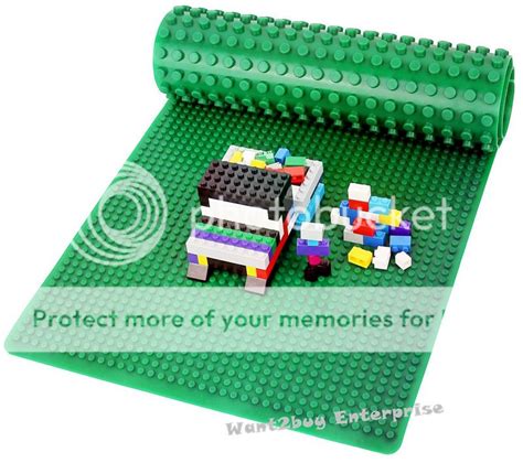 Large Double Sided Silicone Lego Baseplate Mat Brick Building Roll Up