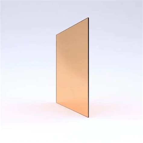 Plain Natural Tinted Brown Glass Thickness 10 Mm Size 3 X 15 Feet