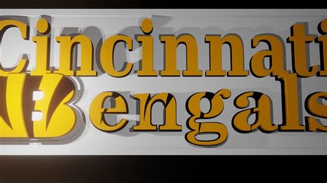 Cincinnati Bengals Banner 3d Model Cgtrader