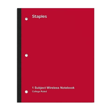 Tru Red Wireless 1 Subject Notebook 8 5x11 College Ruled 80 Sheets